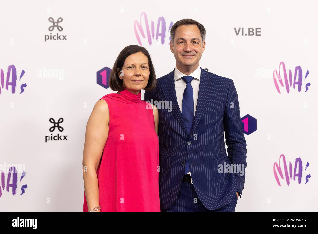 Le Premier ministre Alexander de Croo et son épouse Annik Penders ...