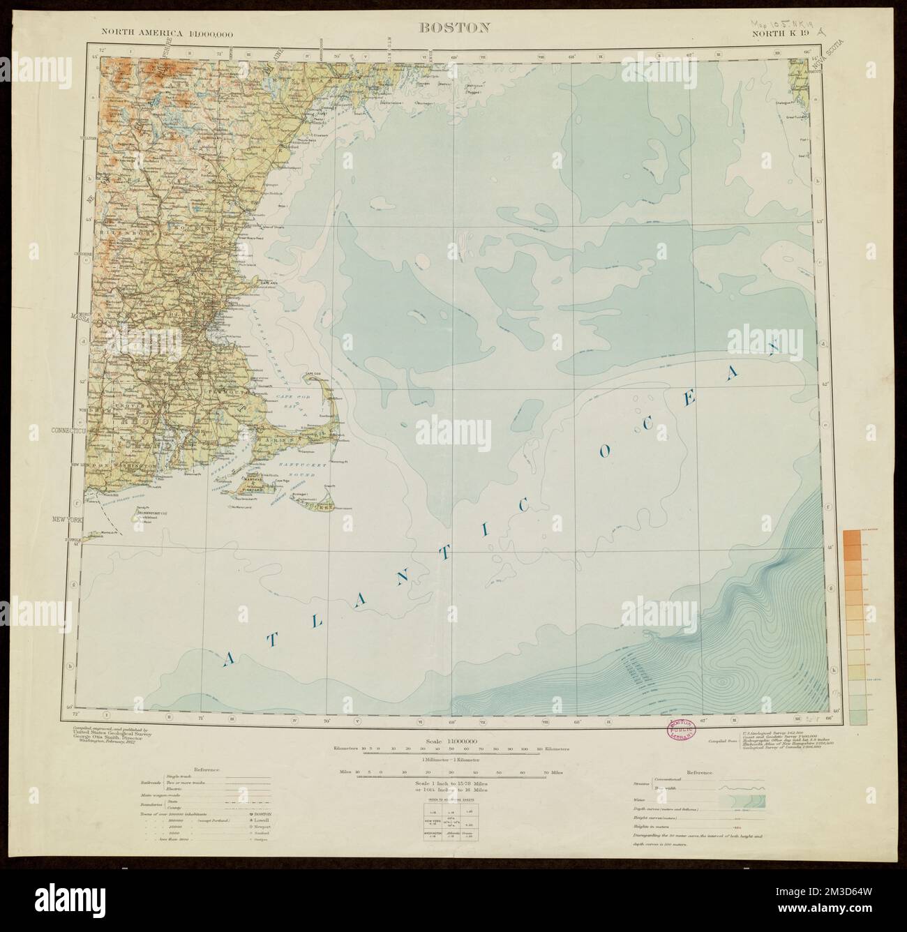 Carte internationale du monde à l'échelle 1:1 000 000 , Boston Mass ...
