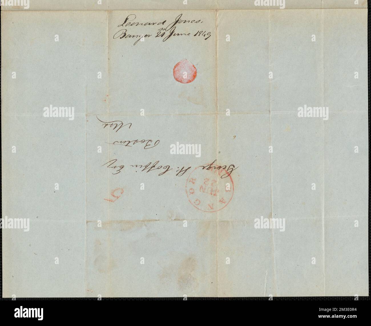 Leonard Jones à George Coffin, 21 juin 1849 , ventes de terrains ...