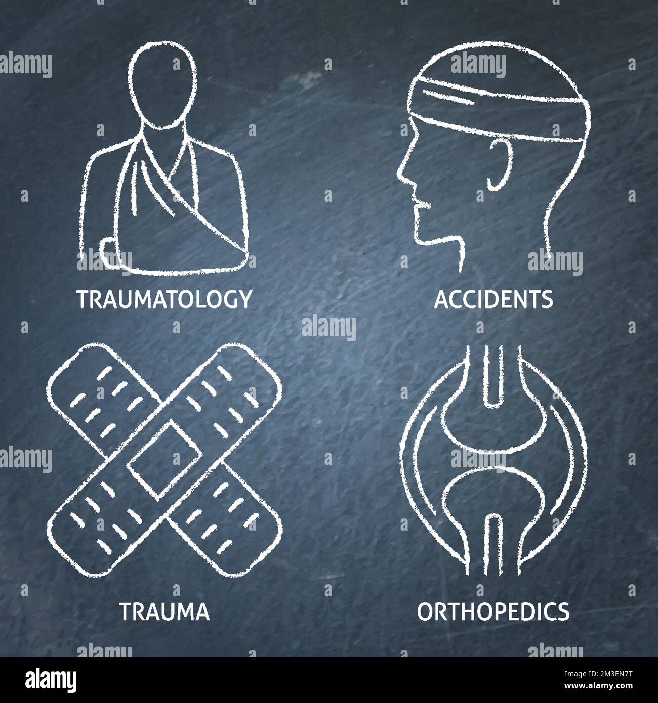 Jeu d'icônes de tableau de surveillance pour la traumatologie et l ...