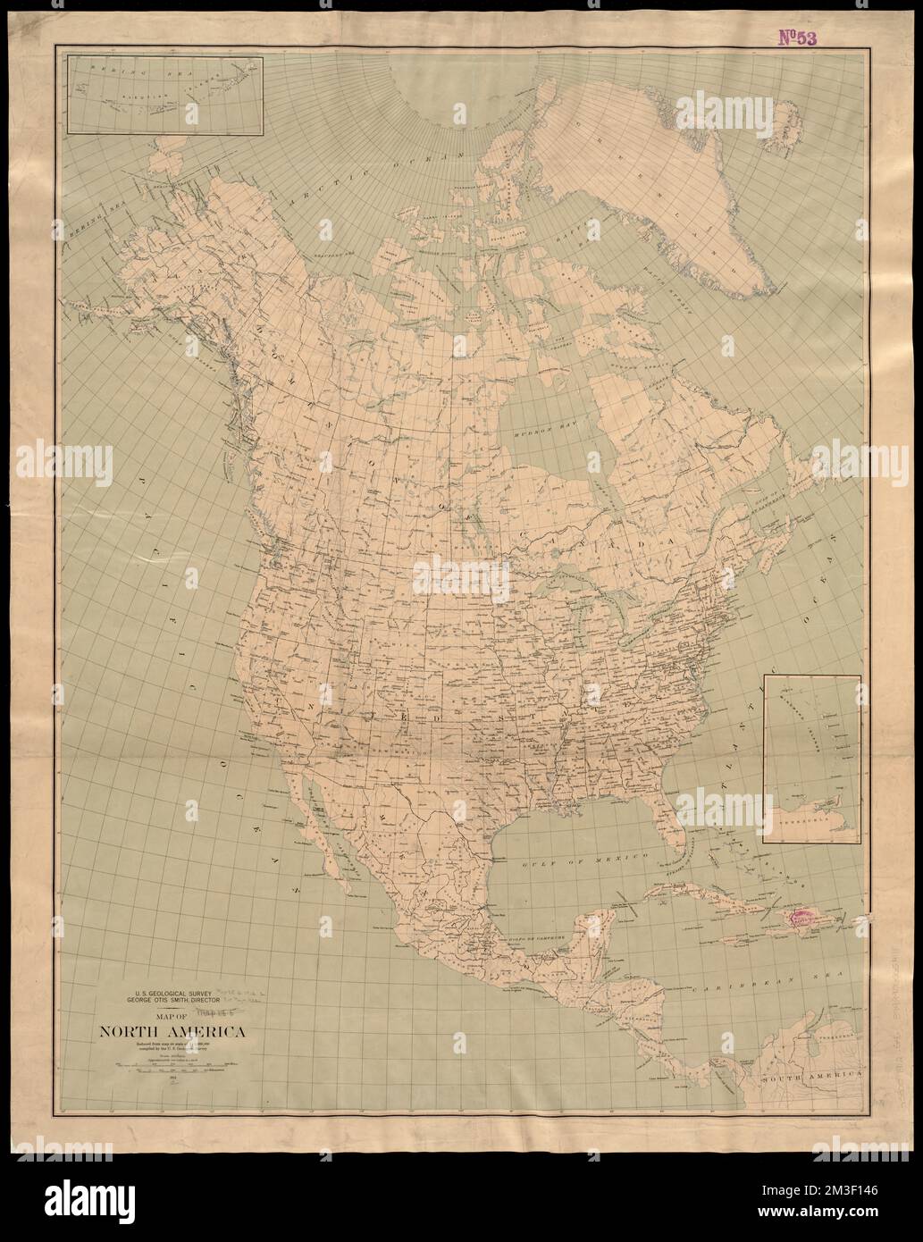 Carte de l'Amérique du Nord : réduit de la carte à l'échelle de 1:5 000 ...