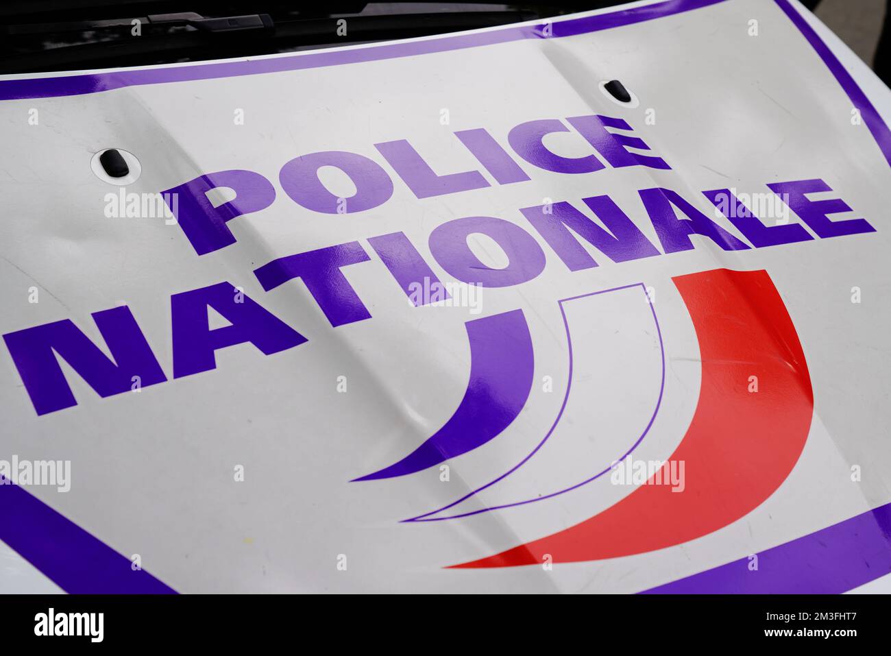 Bordeaux , Aquitaine France - 08 20 2022 : voiture de police avec ...