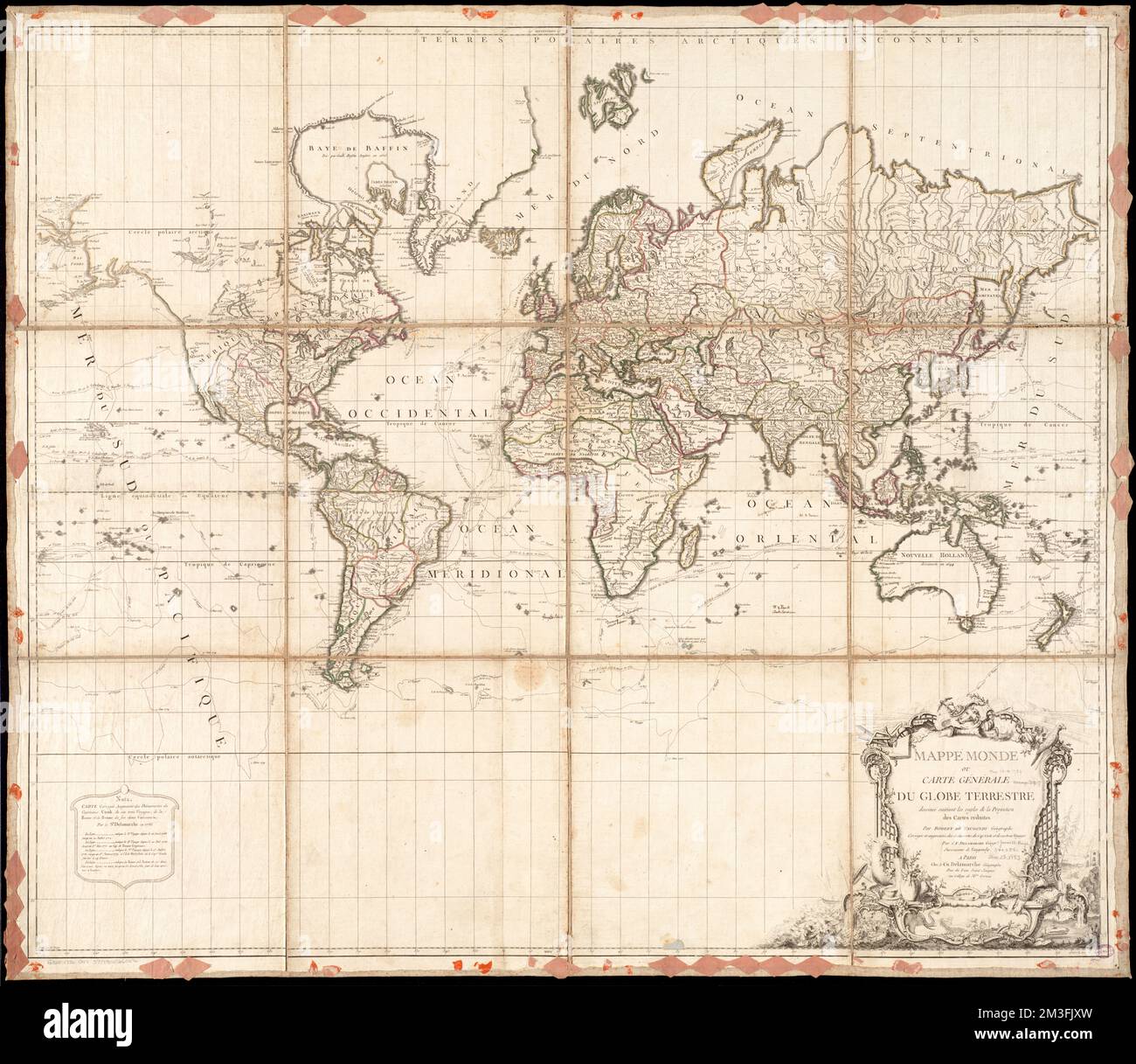 Couche monde ou carte générale du globe terrestre présente les regles ...