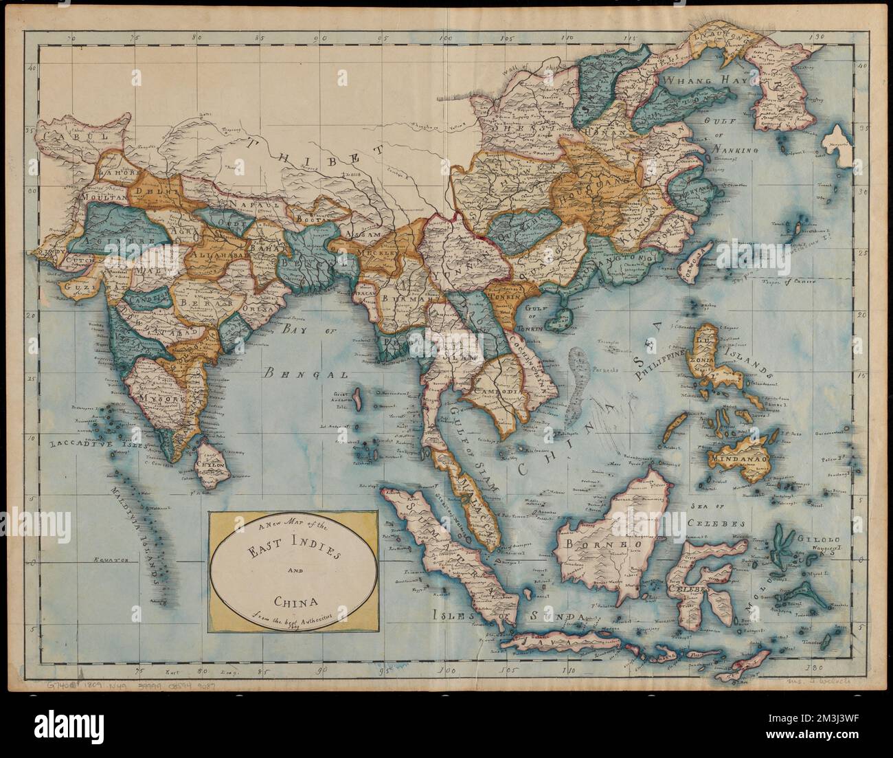Une nouvelle carte des Indes orientales et de la Chine des meilleures ...