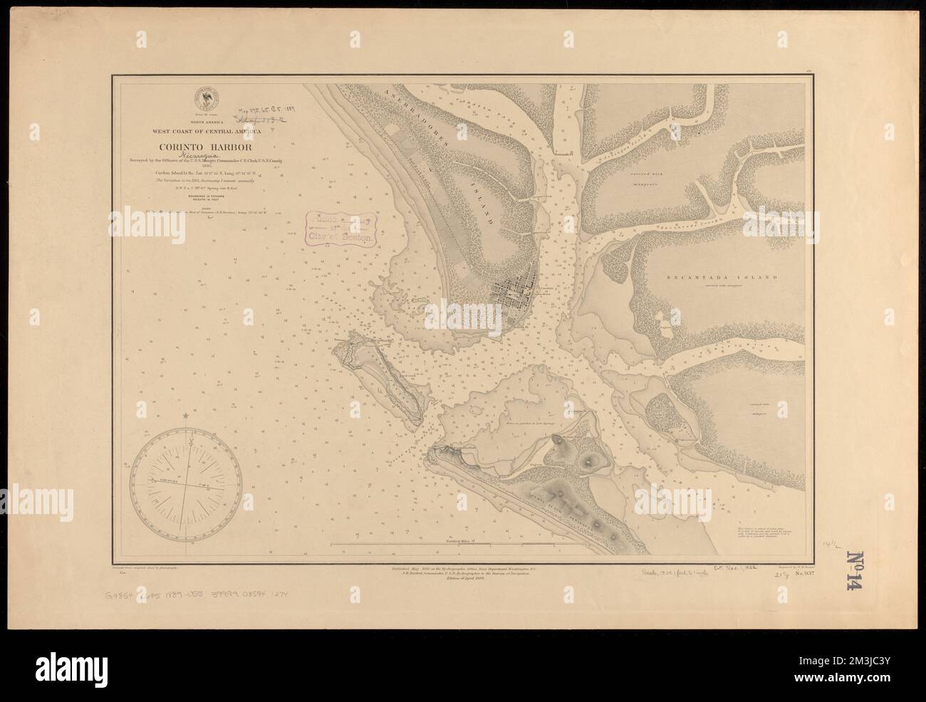 Amérique du Nord, côte ouest de l'Amérique centrale, Corinto Harbour ...
