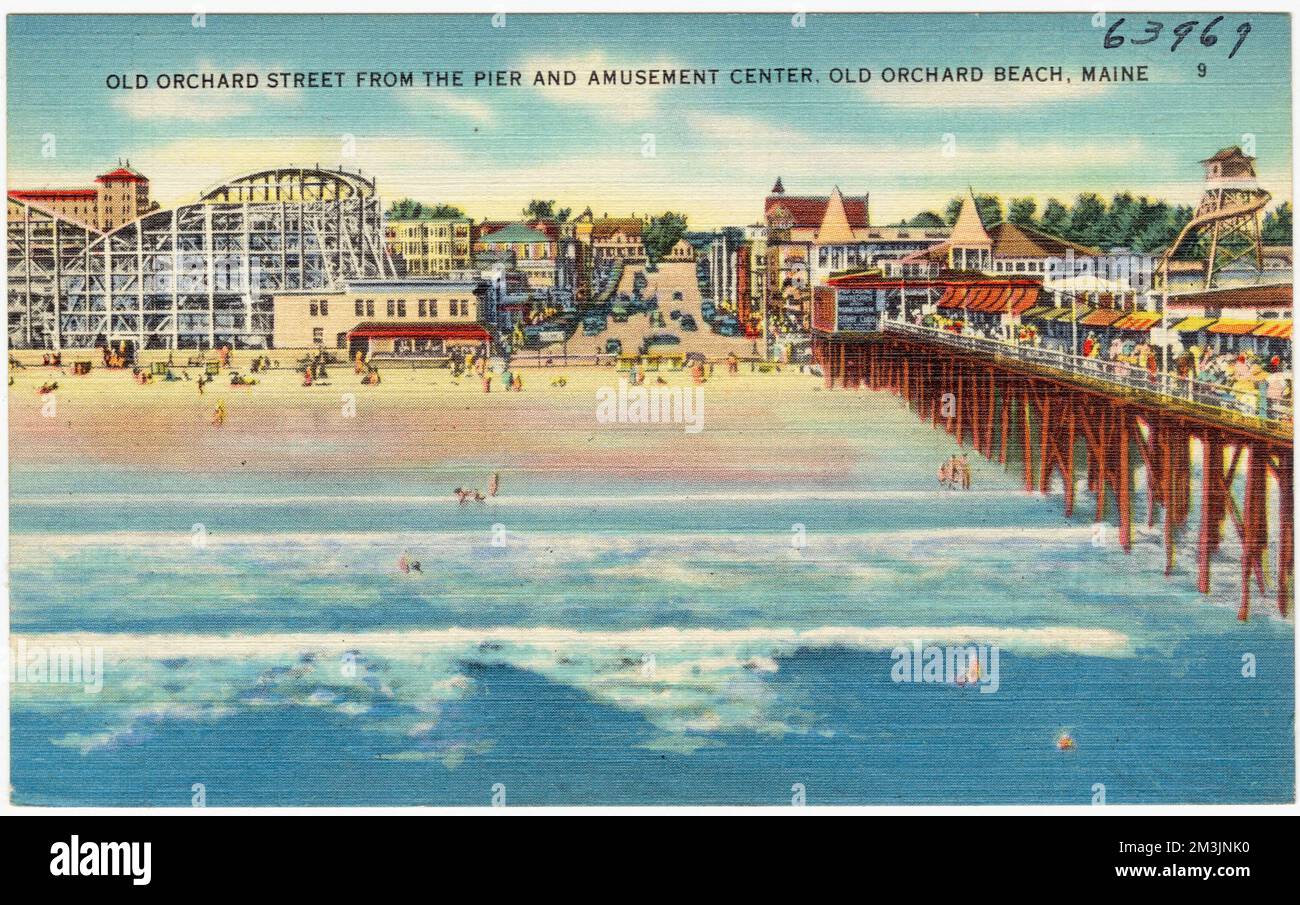 Old Orchard Street depuis la jetée et le centre d'attractions, Old ...