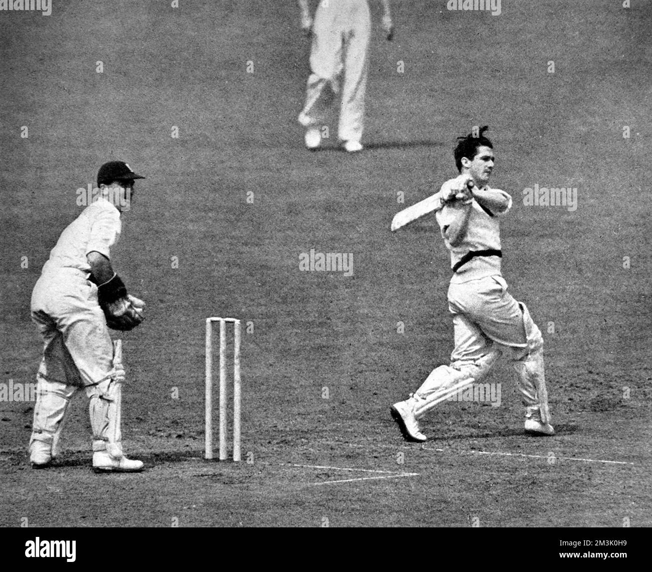 Test de cricket en angleterre Banque d'images noir et blanc - Alamy
