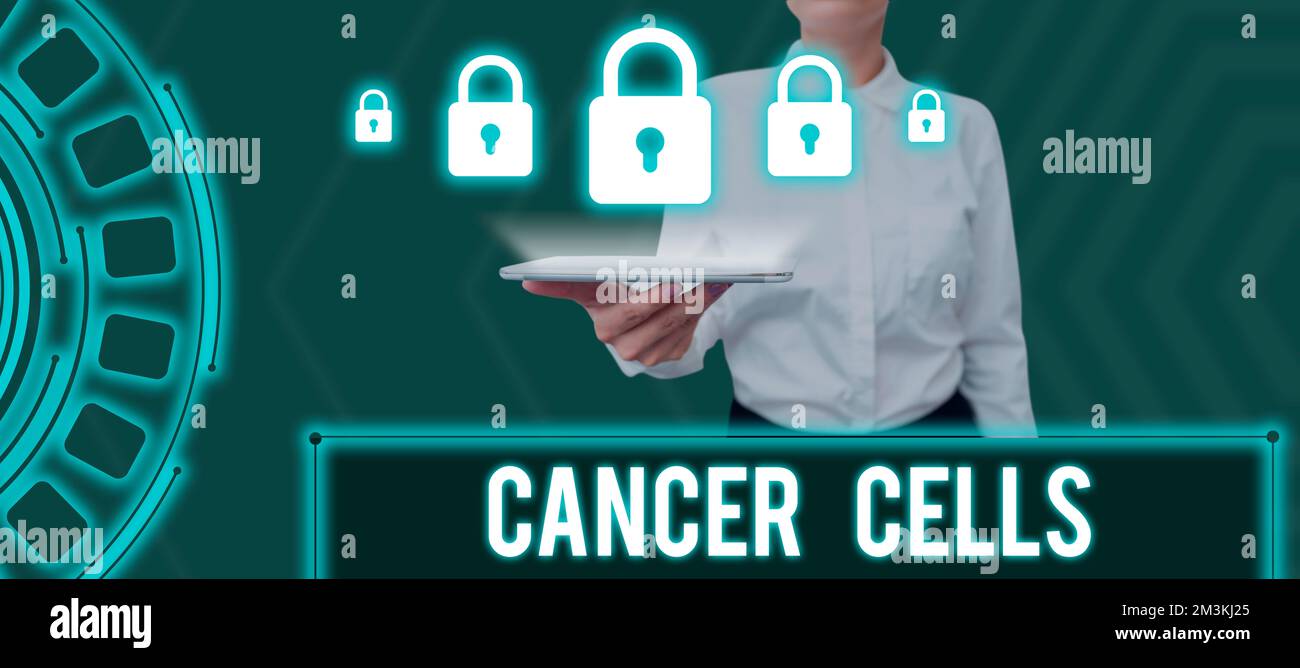 Légende présentant les cellules cancer. Concept signifiant former des ...