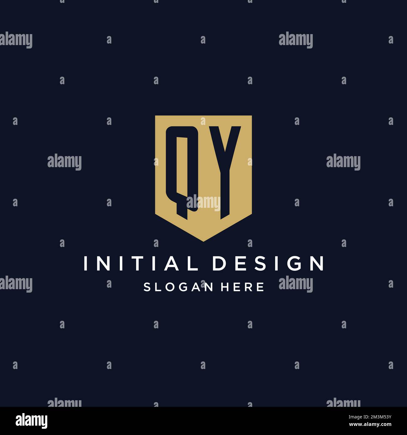 Logo des initiales qy Banque d'images vectorielles - Alamy
