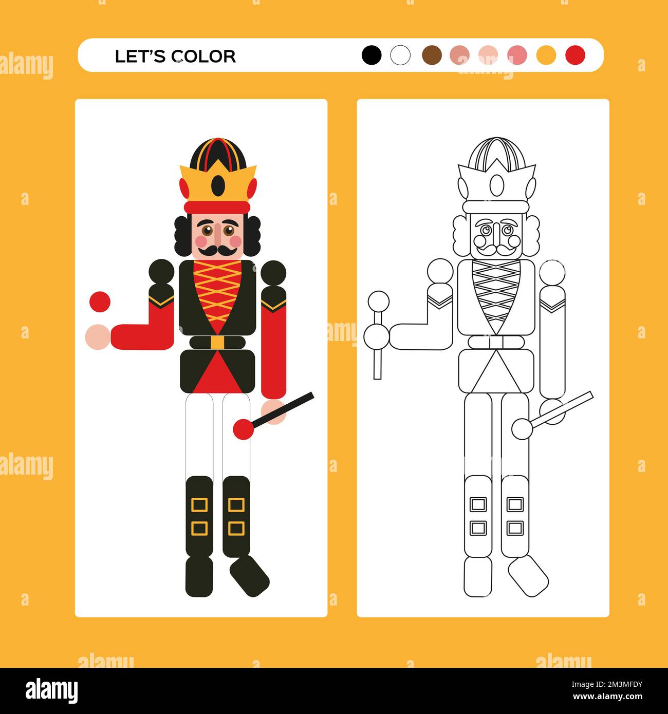 Page de coloriage de Noël de casse-noisette. Jeux éducatifs pour ...