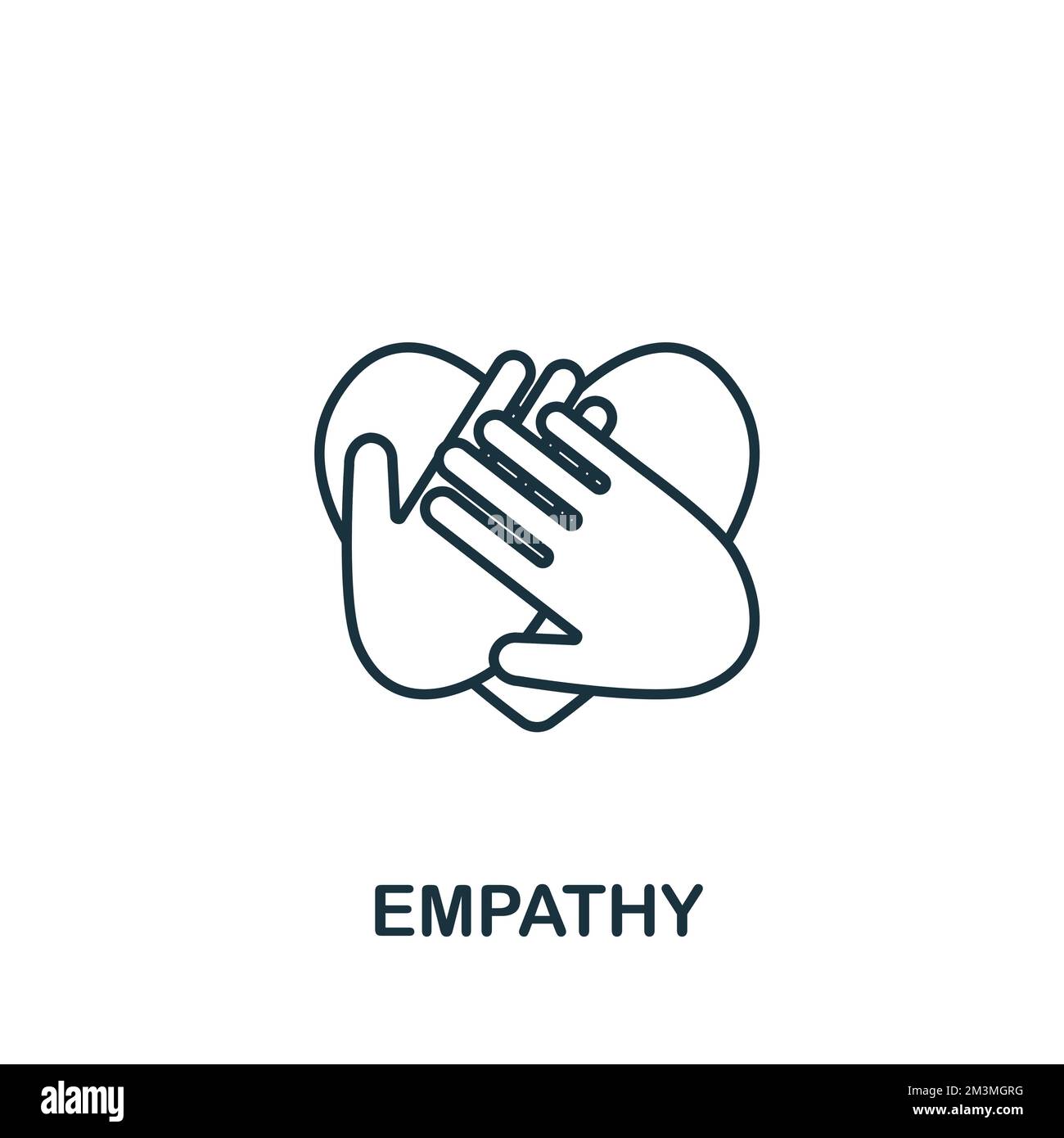 Icône empathie. Icône monochrome simple Life Skills pour les modèles ...