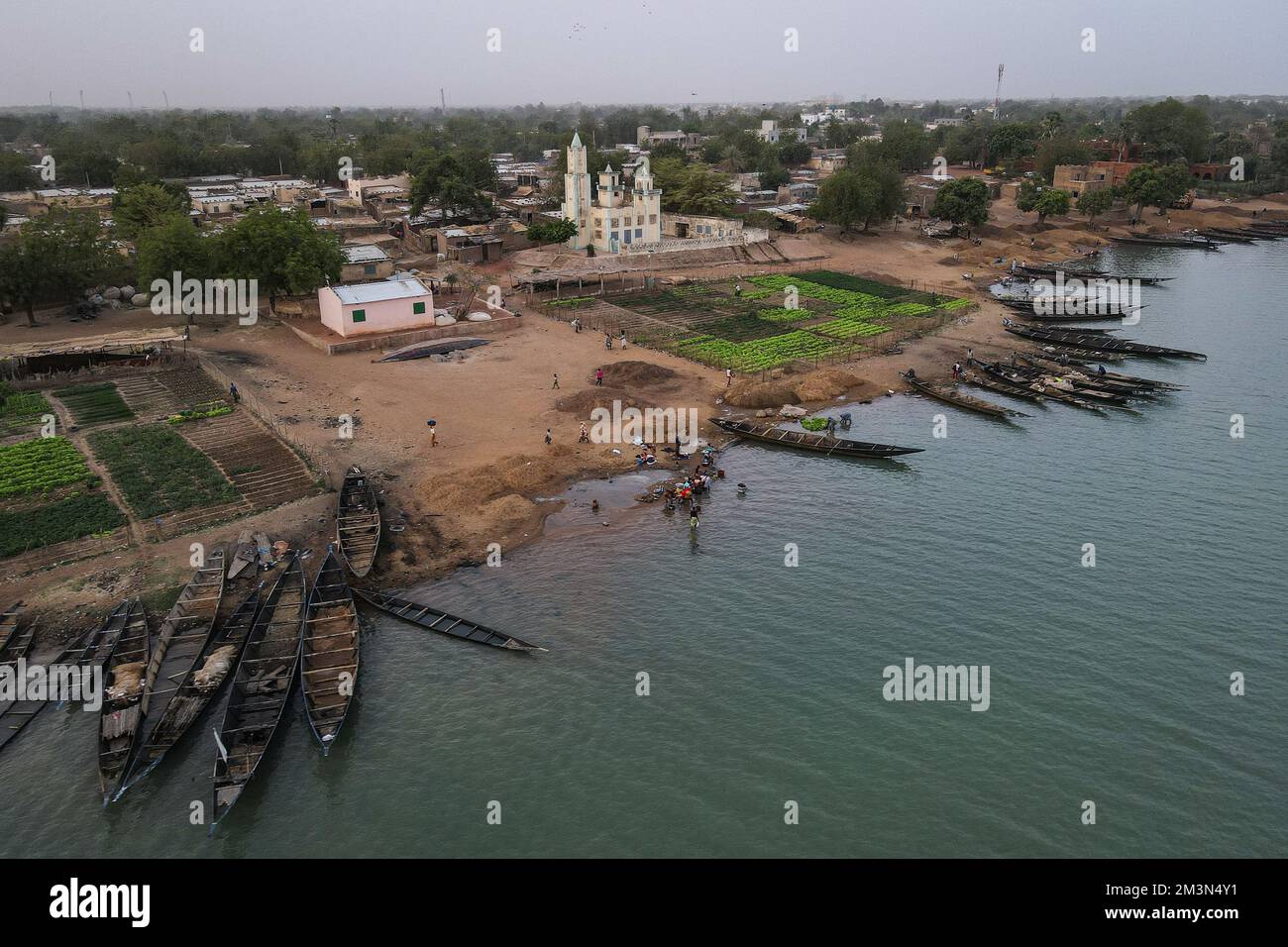 12 mars 2022, Ségou, Ségou, Mali : vue aérienne du district de Ségou ...