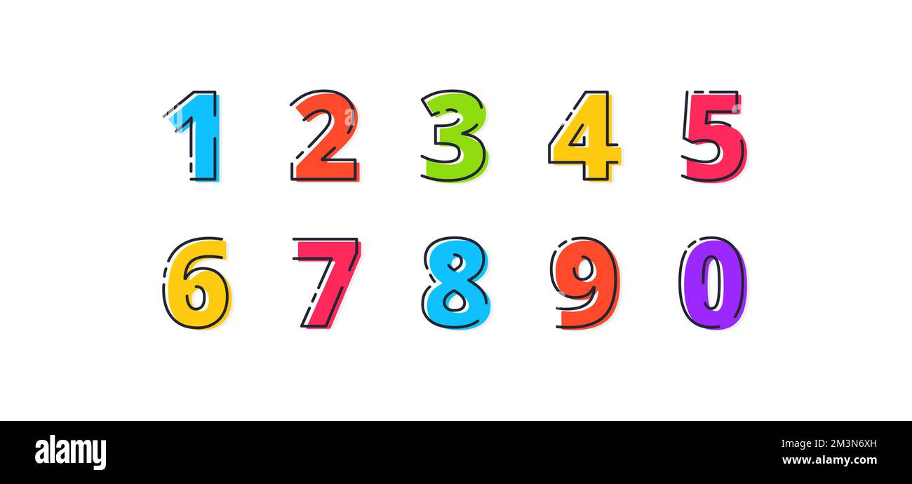 FLATLI. Police de ligne plate. Les chiffres de l'alphabet latin sont ...