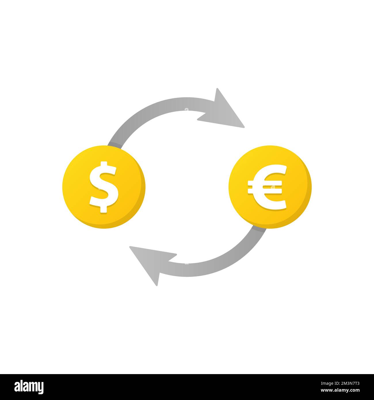 Icône d'échange d'argent. Symbole de transfert d'argent en dollars et ...
