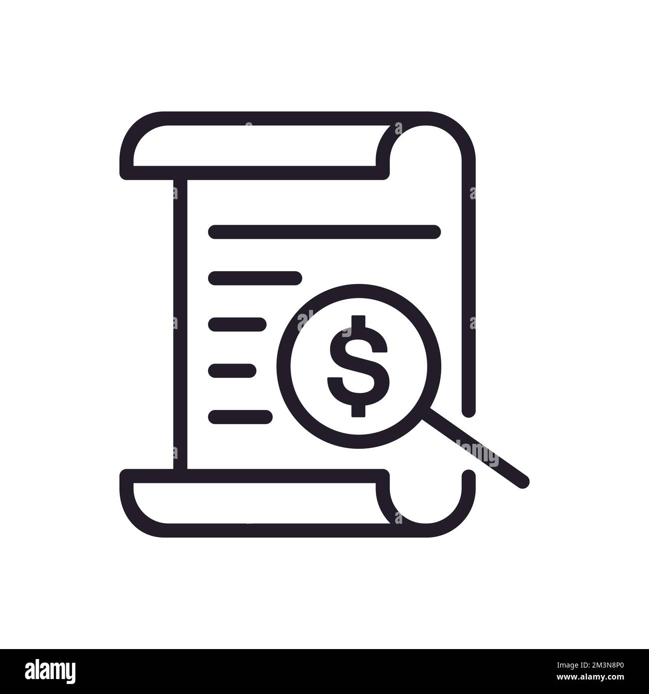 Icône de ligne de facture. Paiement et facture. Concept de symbole de ...