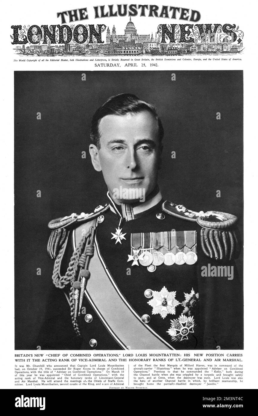Lord Louis Mountbatten Photo Stock - Alamy