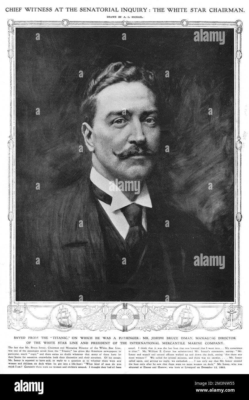 Titanic - Bruce Ismay Photo Stock - Alamy
