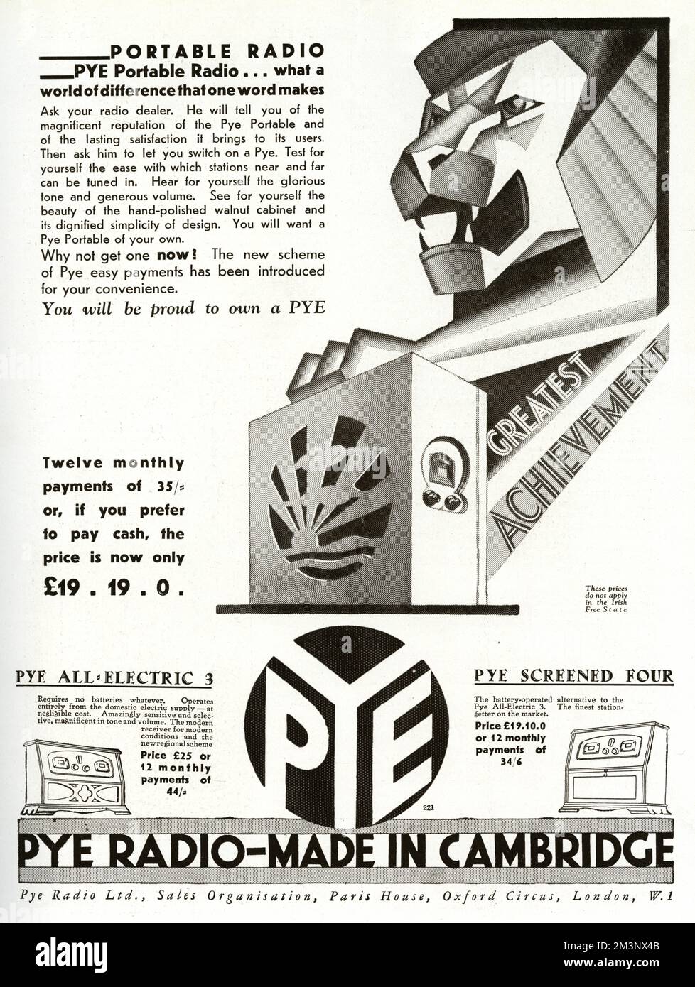 'Pye radio portable. . . quel monde de différence que fait un mot ...