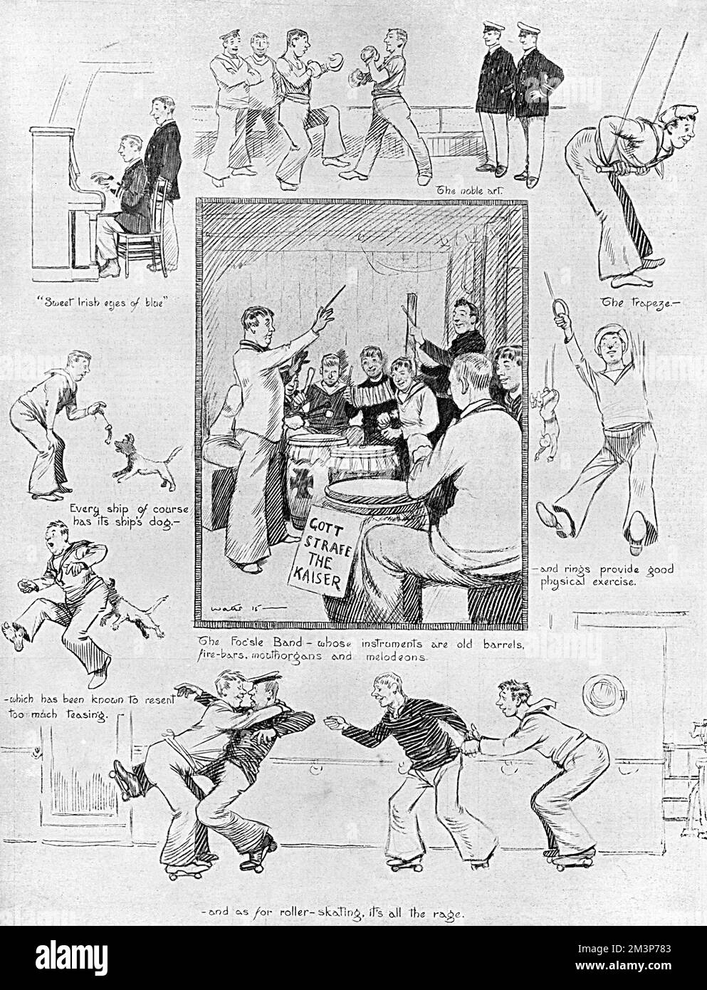 Lighter Side of Life on an Armed Liner, WW1 par Arthur Watts Photo ...