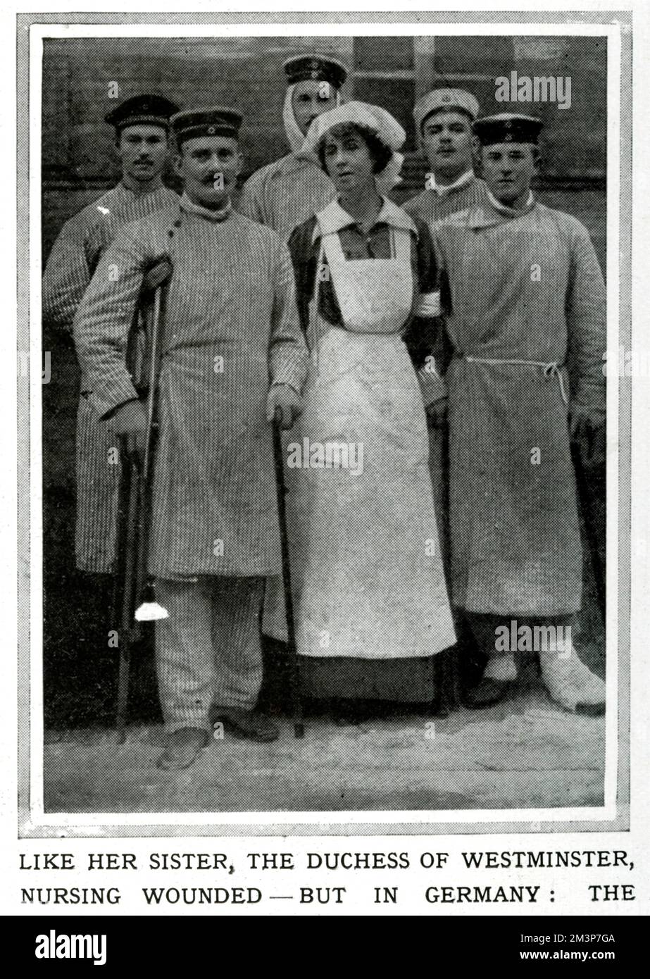 Princesse Daisy de Pless infirmières soldats allemands, WW1 Photo Stock ...