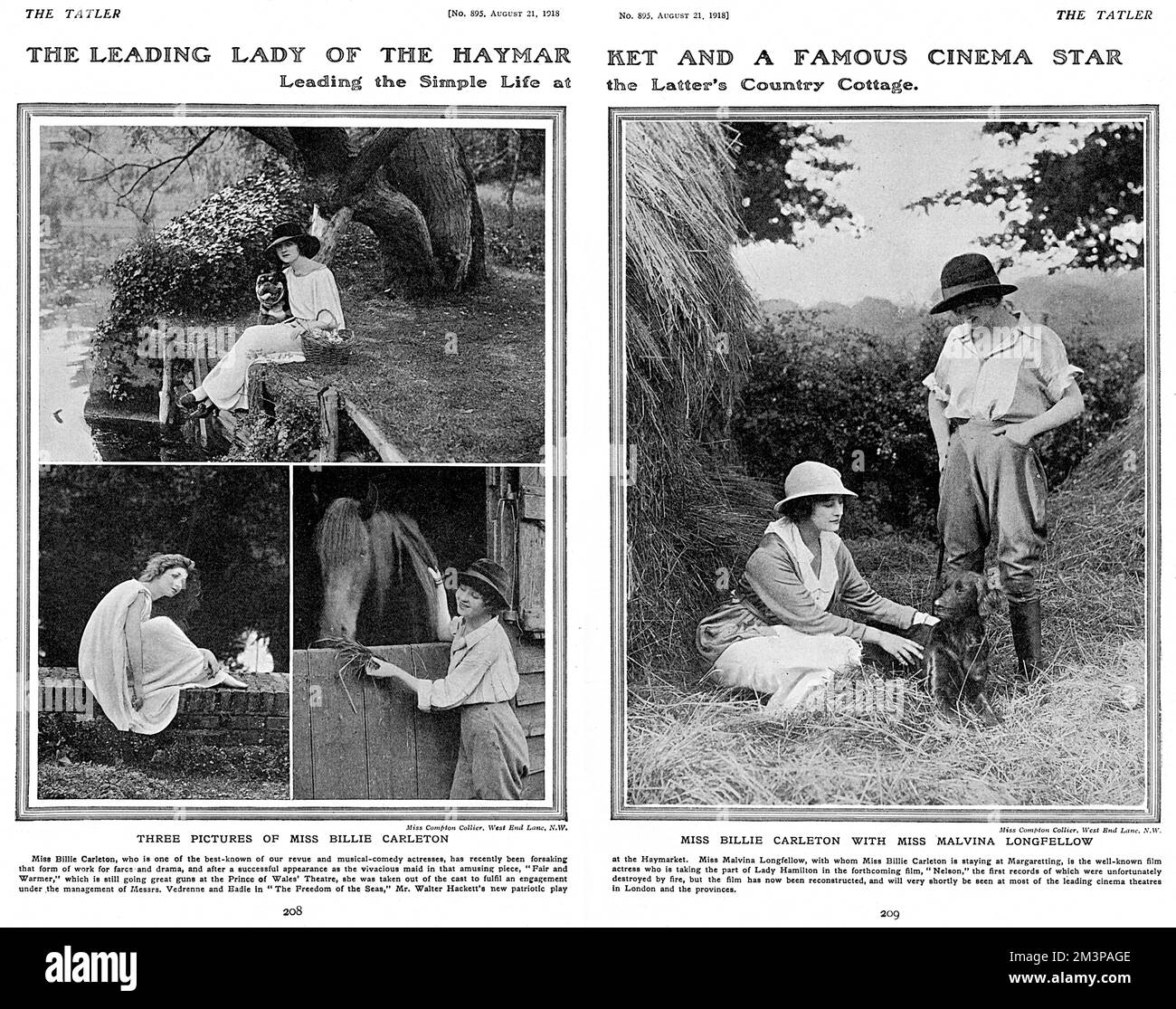 Billie Carleton et Malvina Longfellow Photo Stock - Alamy