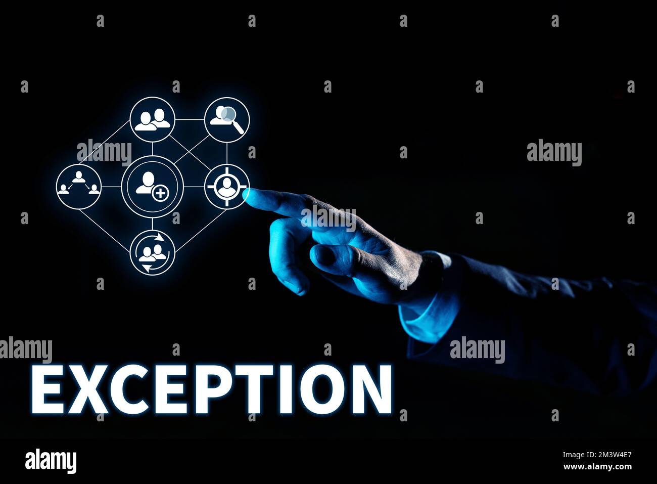 Exception de l'affiche manuscrite. Personne ou chose de concept d ...