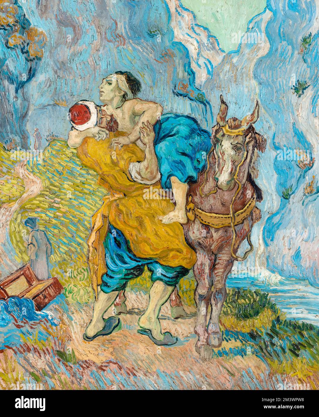 Vincent van Gogh, le bon Samaritain (d'après Delacroix), peinture à l ...
