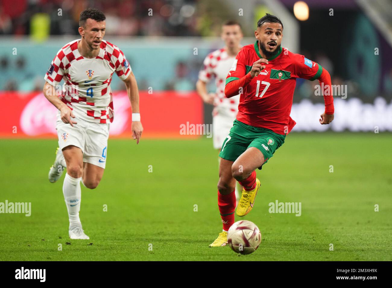 Sofiane Boufal du Maroc lors du match de la coupe du monde de la FIFA, Qatar 2022, Play-off fort ...
