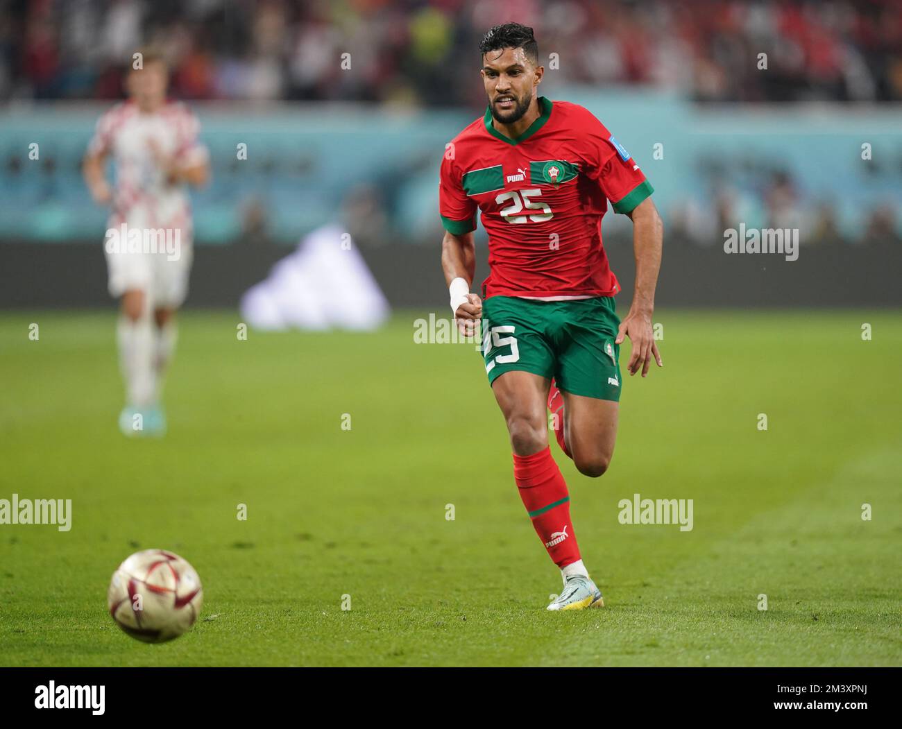 Le Maroc Yahya Attiat-Allah lors de la troisième place de la coupe du ...