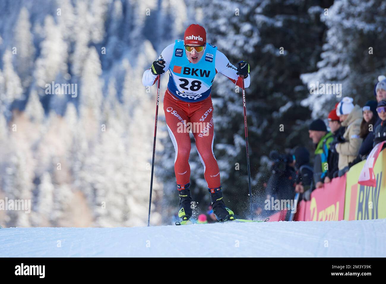 Davos, Suisse, 17. Dezember 2022. Janik Riebli beim Sprint Rennen am ...