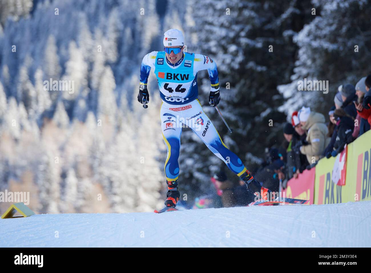 Davos, Suisse, 17. Dezember 2022. Eric Rosjoe beim Sprint Rennen am FIS ...