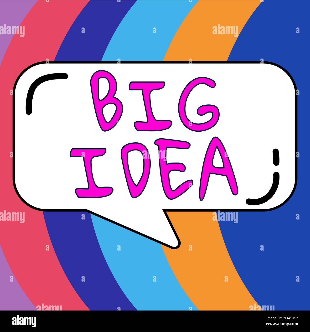 Légende de texte présentant une grande idée. Idée d'entreprise ayant ...