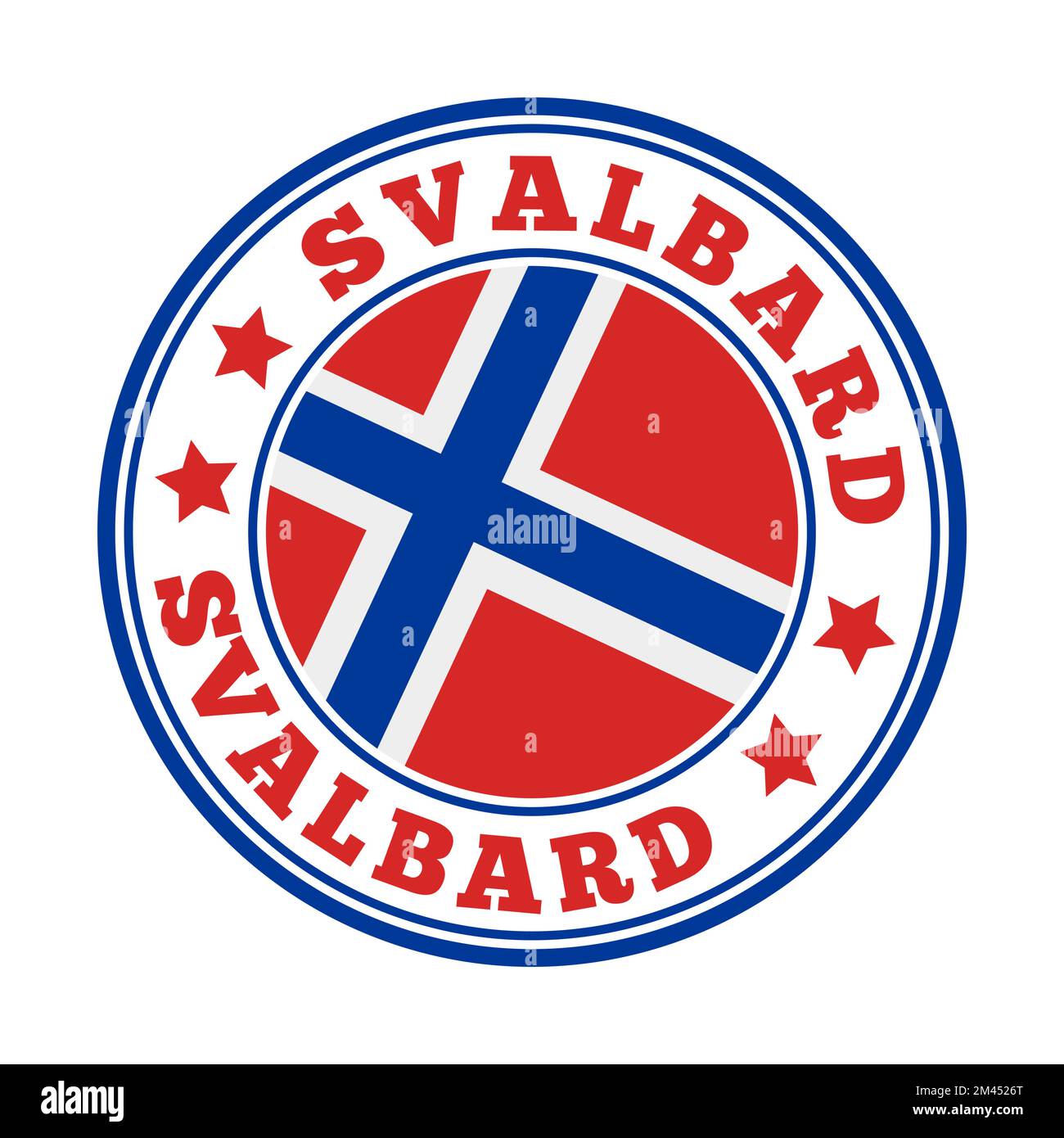 Panneau Svalbard. Logo rond du pays avec drapeau du Svalbard. Illustration vectorielle Image ...