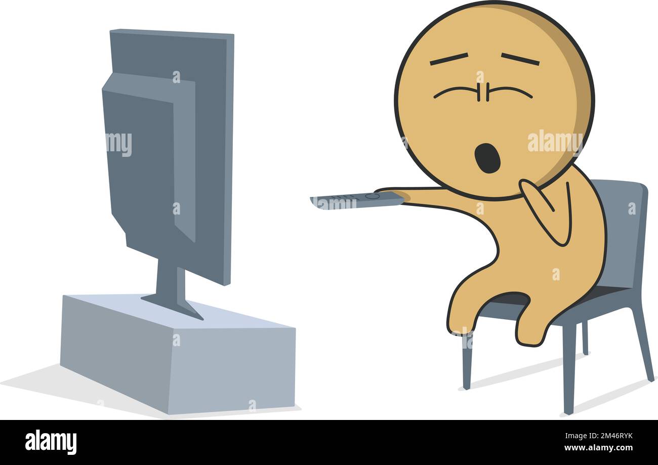 Watching television 3d Banque d'images vectorielles - Alamy