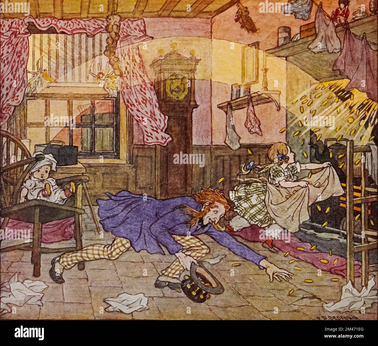 Le salaire du quartier du roi est tombé en bas de la cheminée illustrée ...