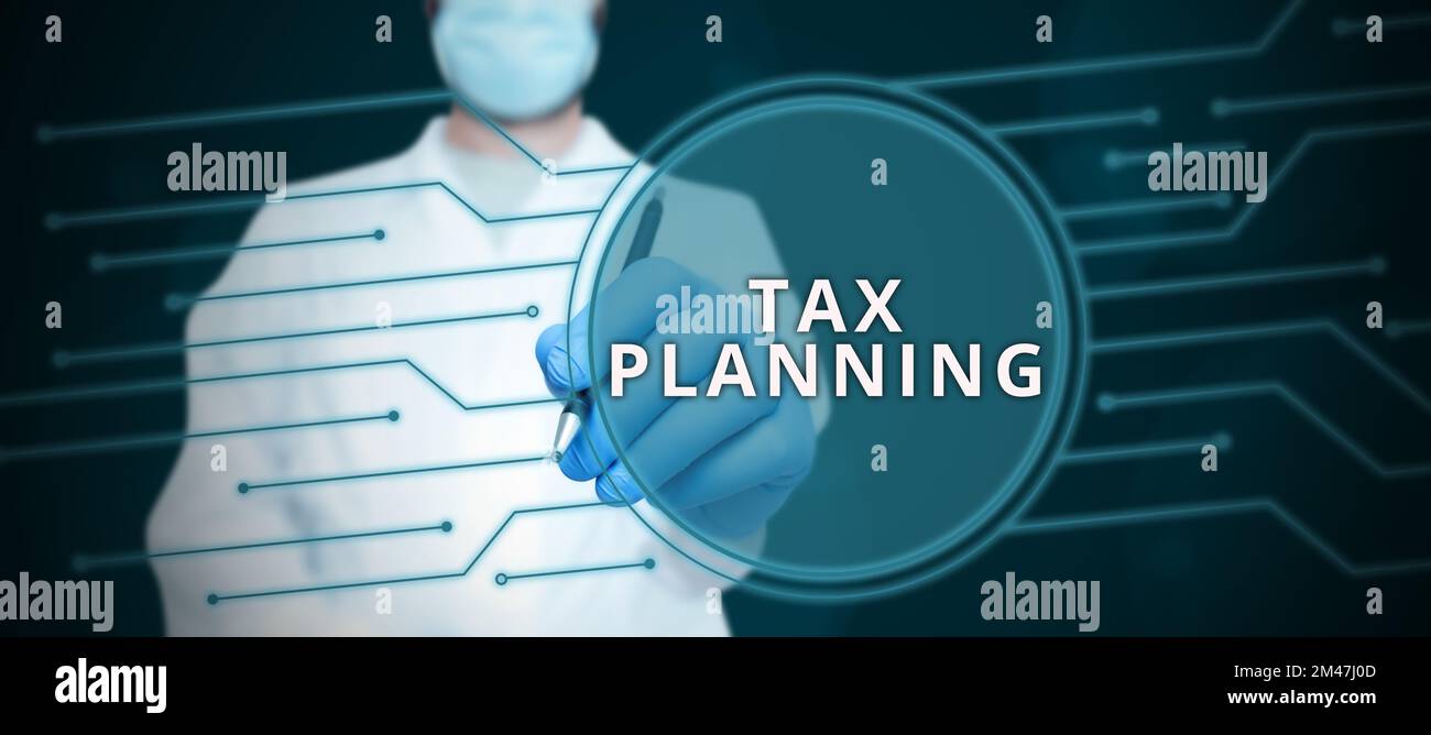 Légende présentant la planification fiscale. Analyse de la situation ...