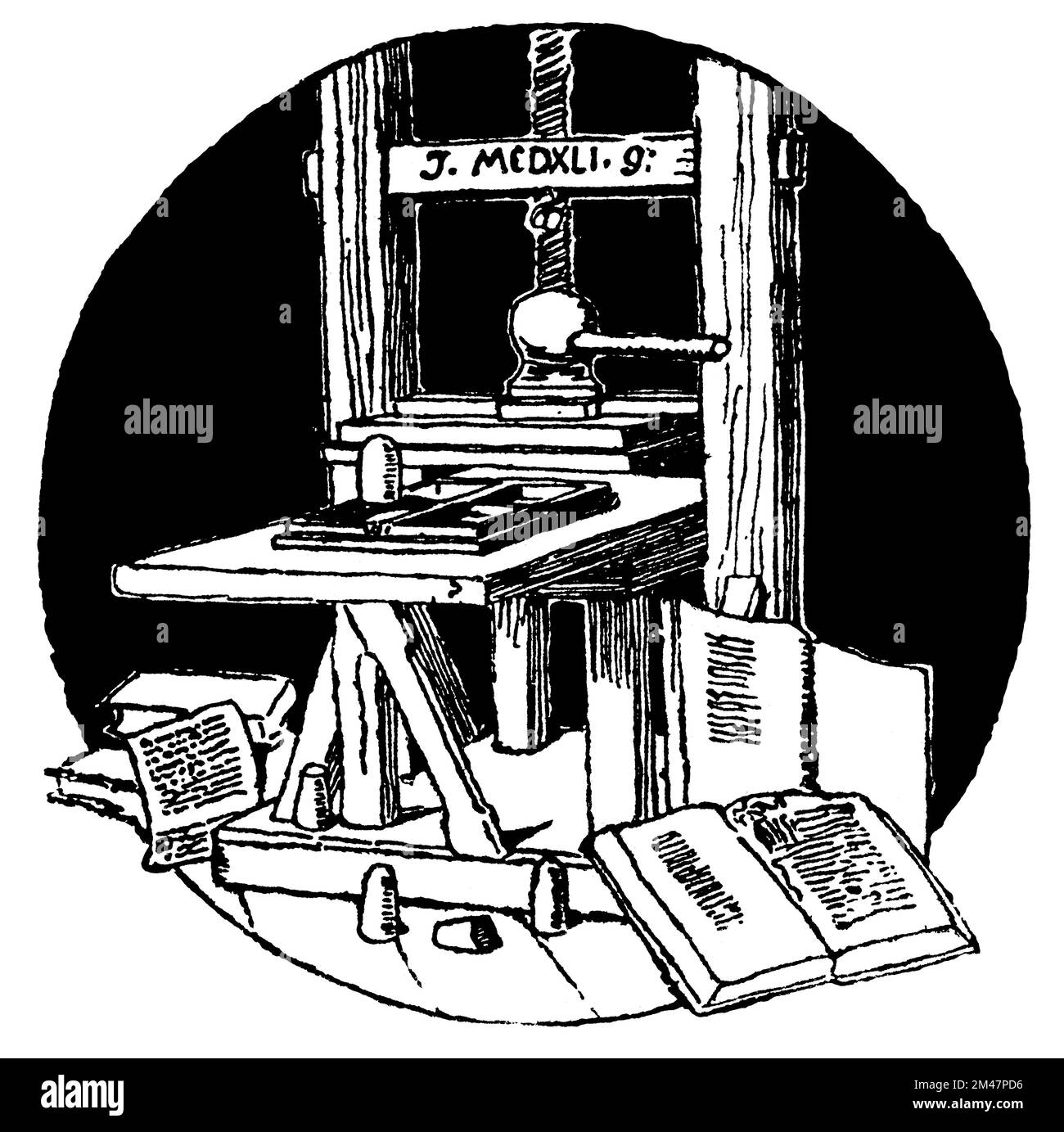 Johannes gutenberg Banque d'images noir et blanc - Alamy