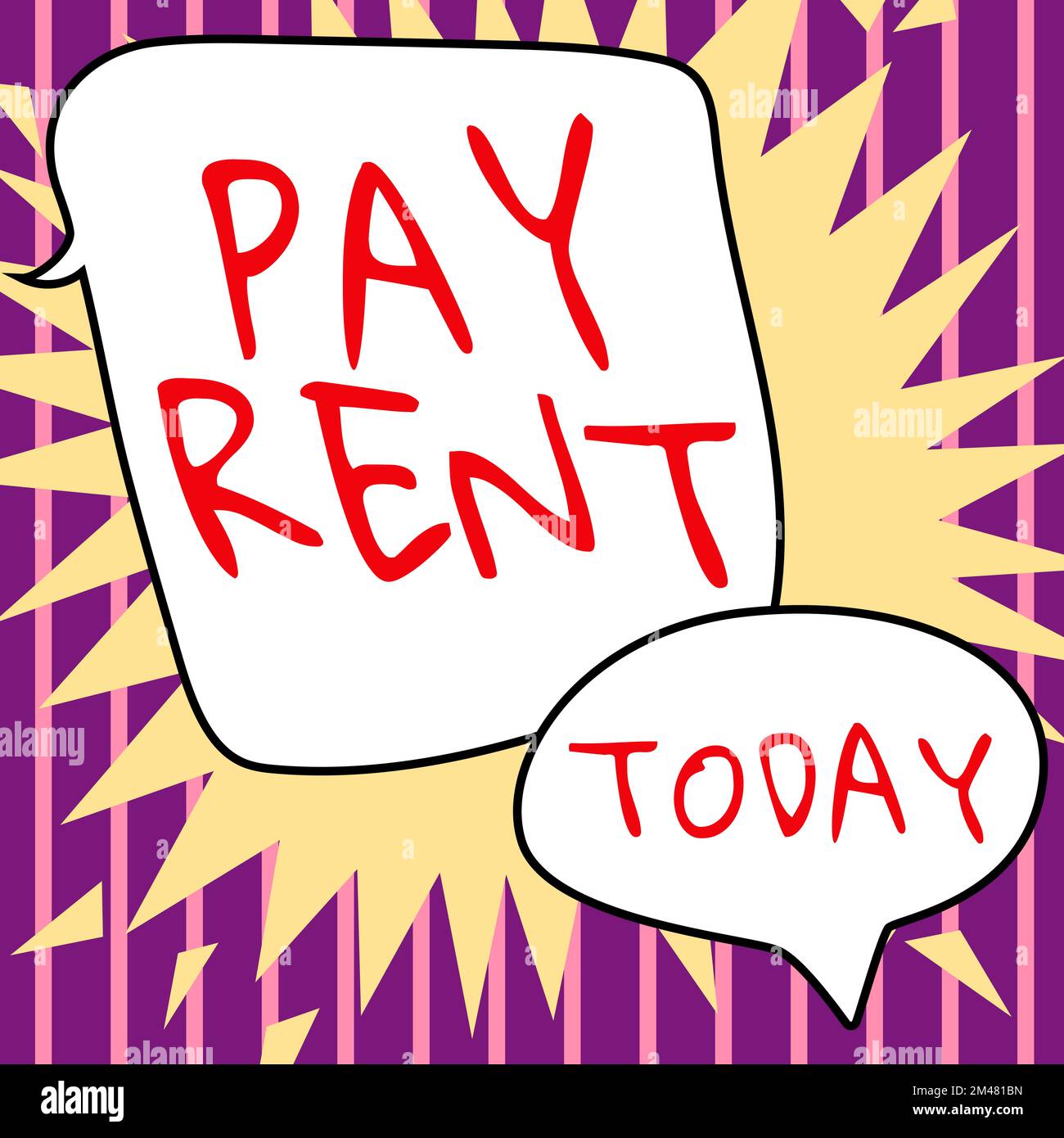 Affichage conceptuel loyer payé. Vitrine d'affaires pour payer de l ...