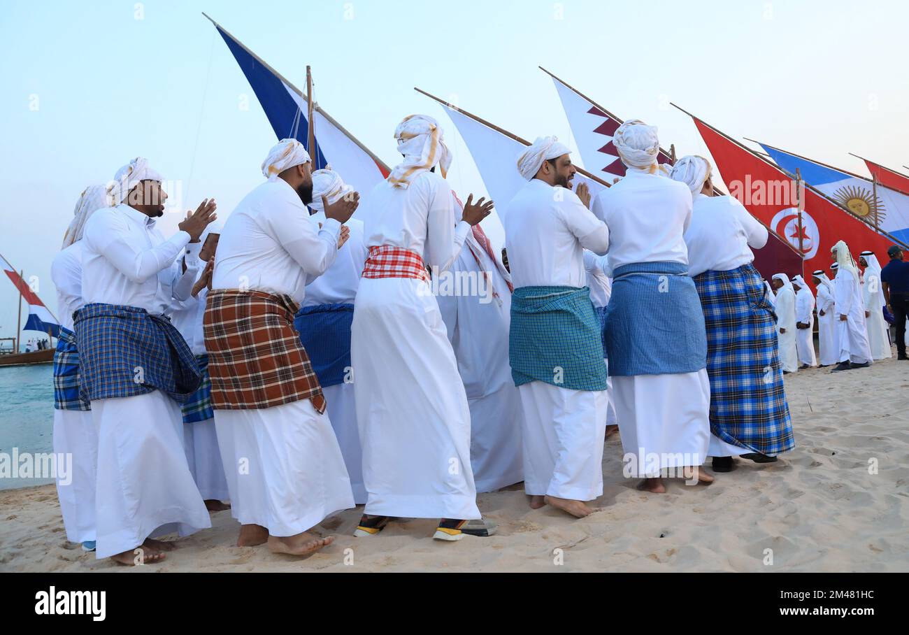 Non exclusif: 18 décembre 2022, Doha, Qatar: Les voiliers avec les ...