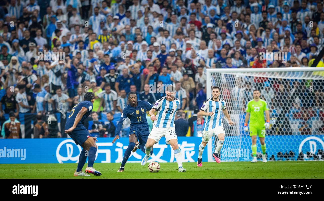 Doha, Qatar. 18th décembre 2022. Alexis Mac Allister (Arg), Ousmane ...