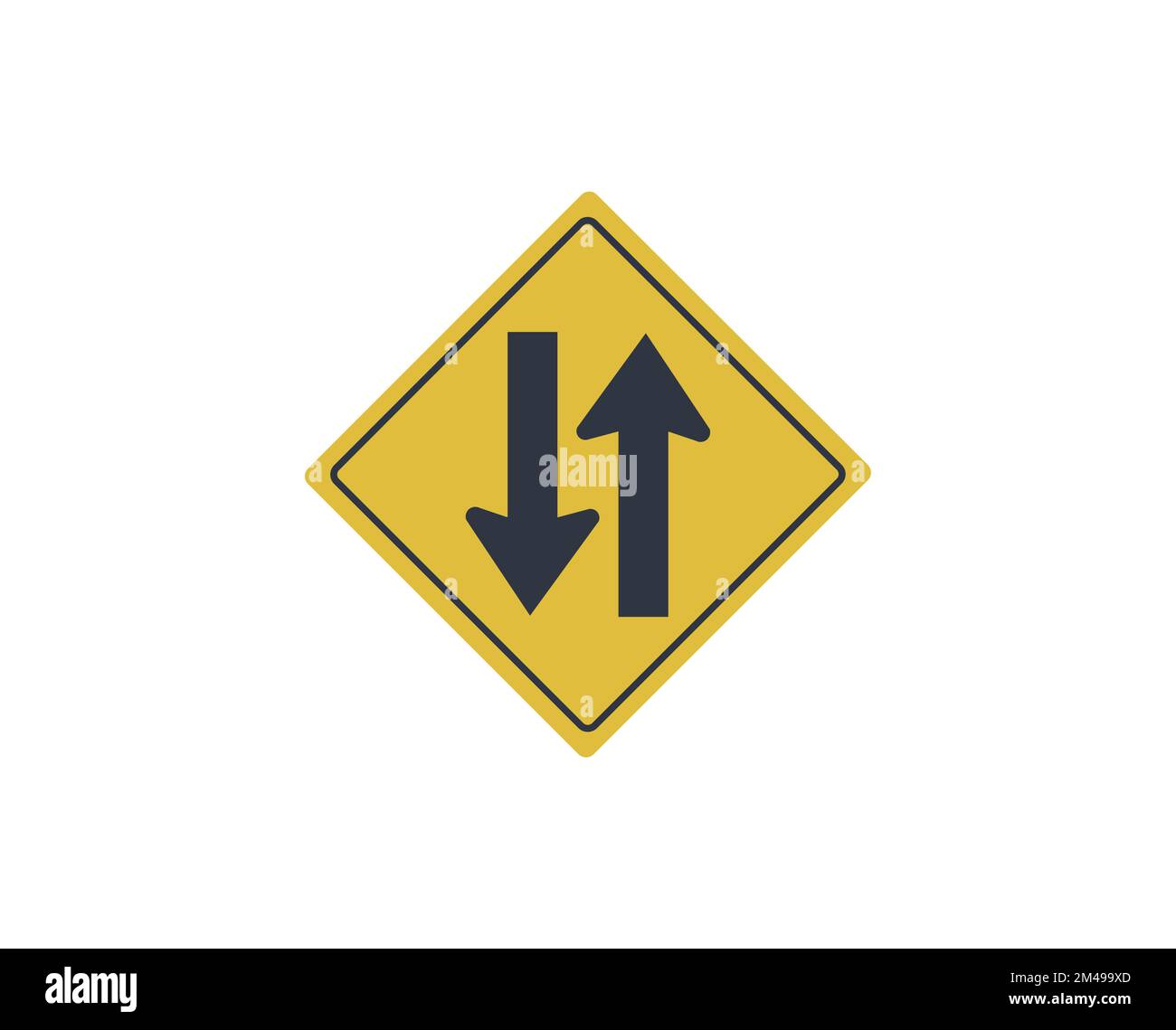 Panneau de signalisation bidirectionnel Banque d'images vectorielles ...