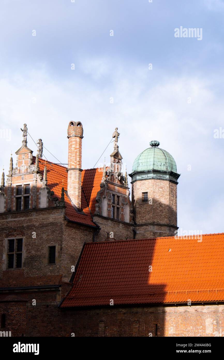 Ancienne architecture de la vieille ville de Gdansk en Pologne. Belles ...