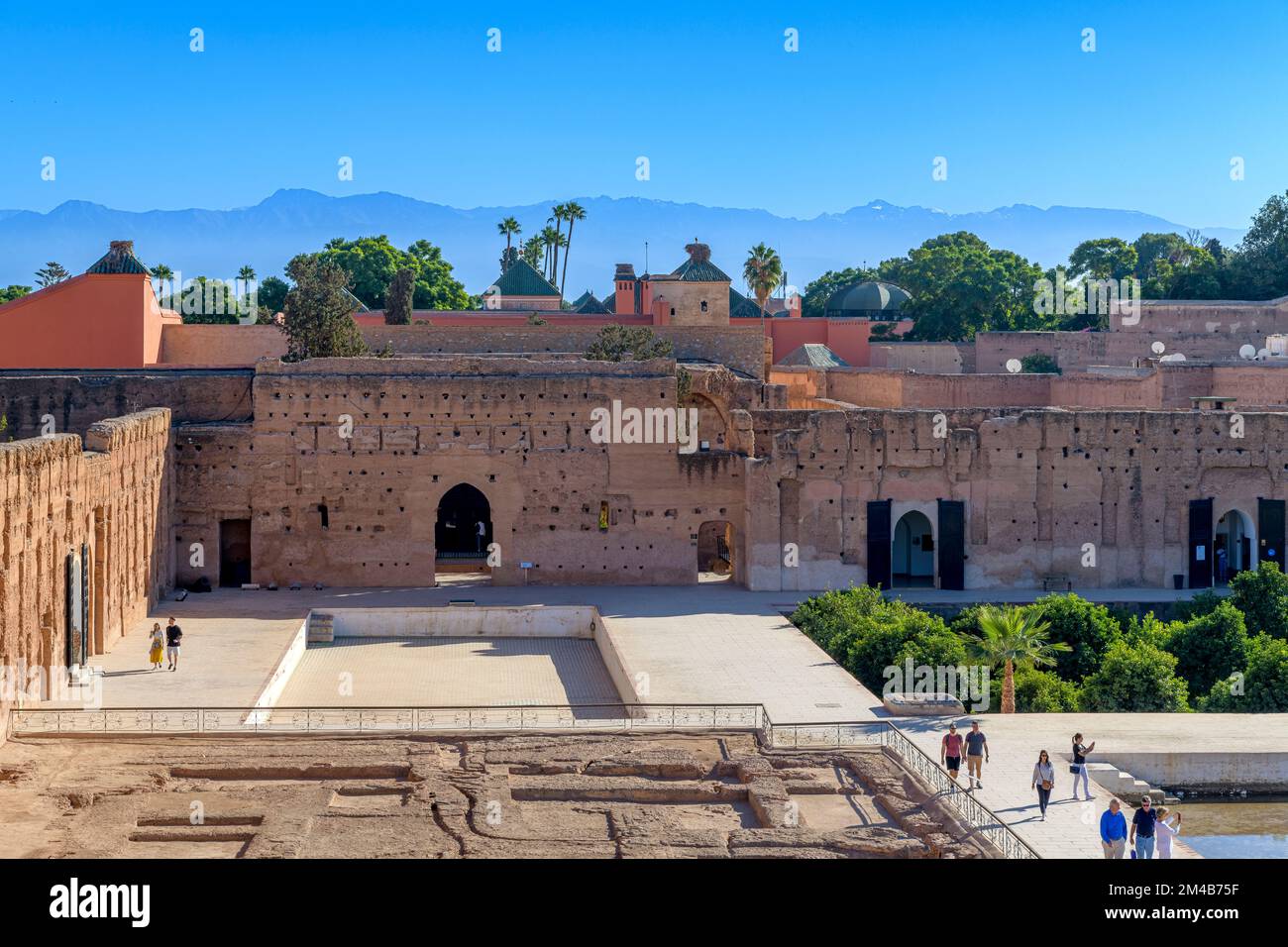 Palais Badi, Marrakech, Maroc. Construit pour le sultan Ahmad al ...
