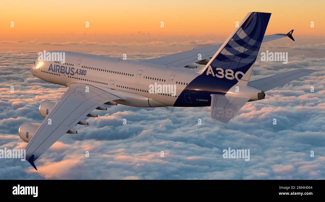 Le plus grand avion de ligne commercial du monde Banque de ...