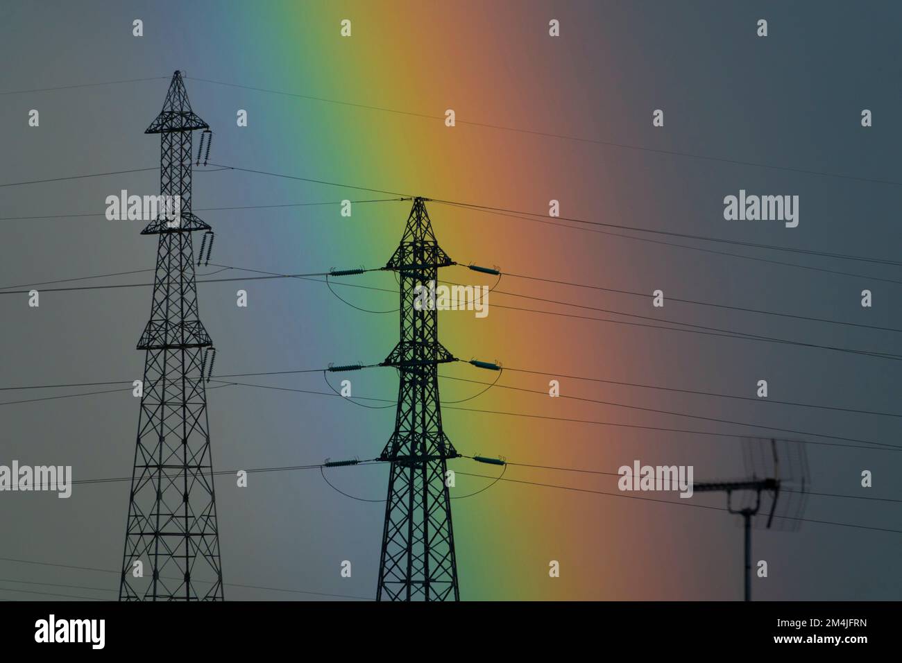 French electricity pylons Banque de photographies et d’images à haute ...