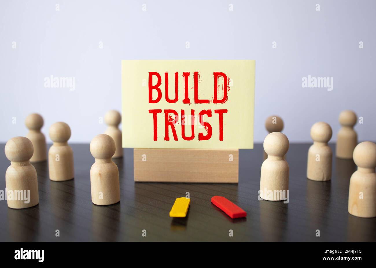Créer un symbole de confiance. Concept mots construire la confiance sur ...