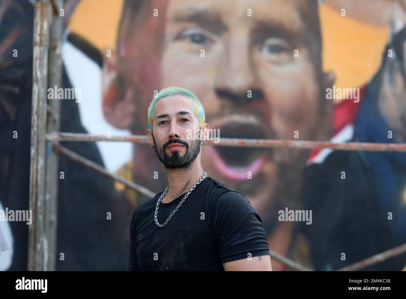 21 décembre 2022 : coupe du monde 2022 : première murale de Messi avec ...
