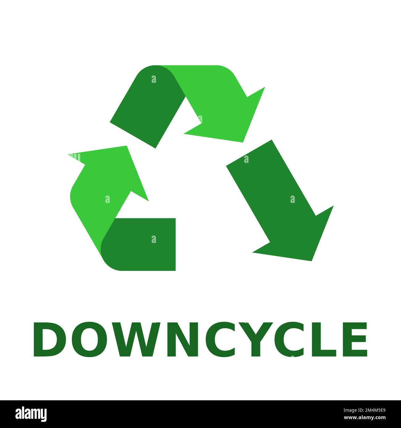 Icône, signe ou logo Downcycle. Symbole écologique de durabilité ...