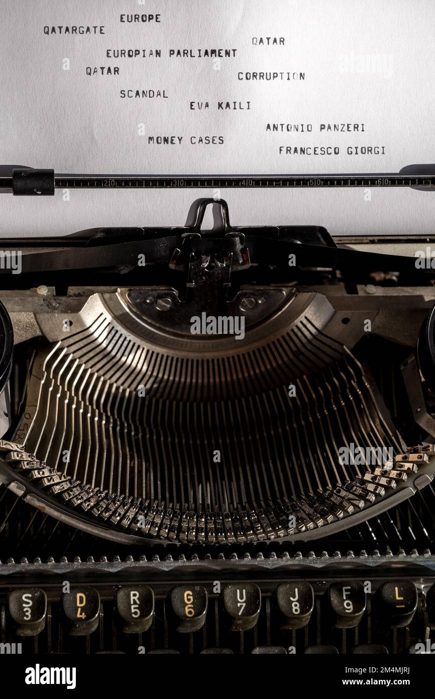 Le scandale qatargate au sein du Parlement européen a été écrit sur une ...