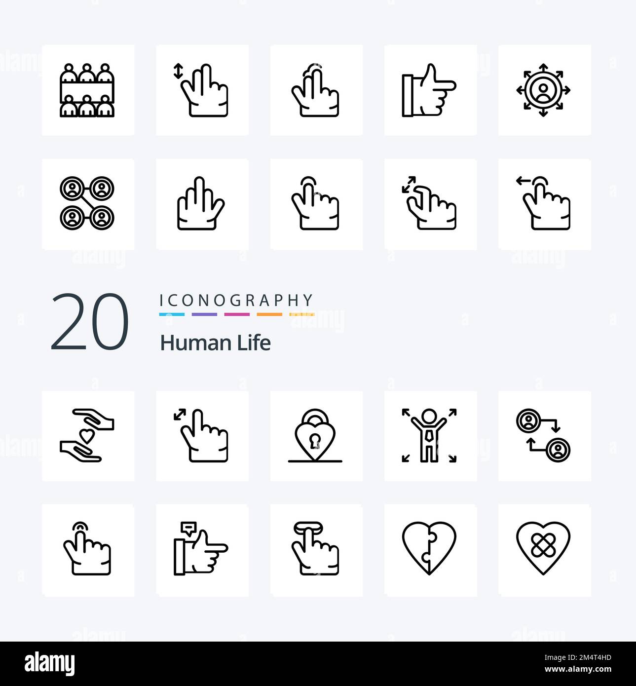 Double like thumbs up vector Banque d'images vectorielles - Alamy